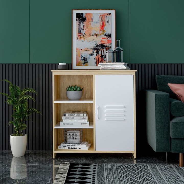 LivEditor Modern Storage Cabinet with Five Open Storage Spaces ...