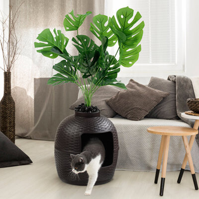 Tucker Murphy Pet Damase Hidden Cat Litter Box Enclosure with ...