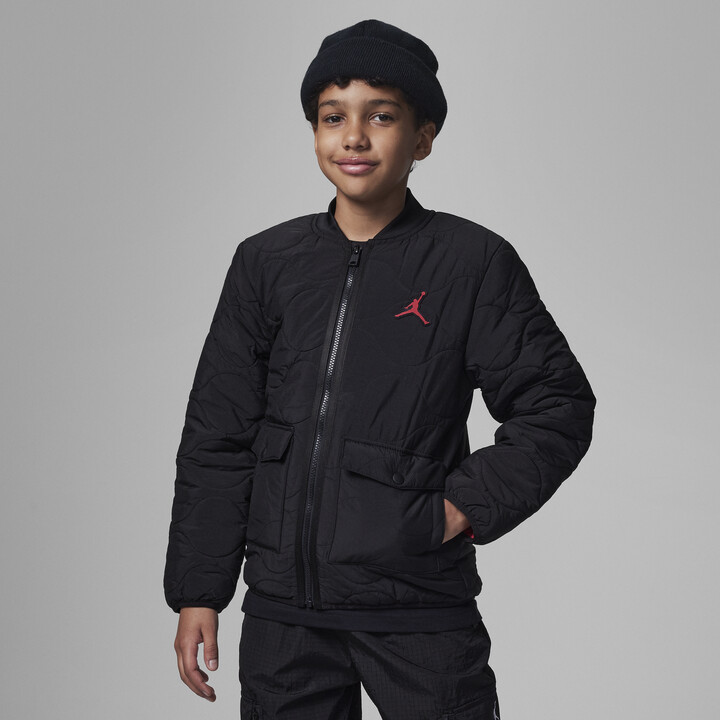 Jordan Quilted Liner Jacket Big Kids Jacket in Black - ShopStyle Boys ...