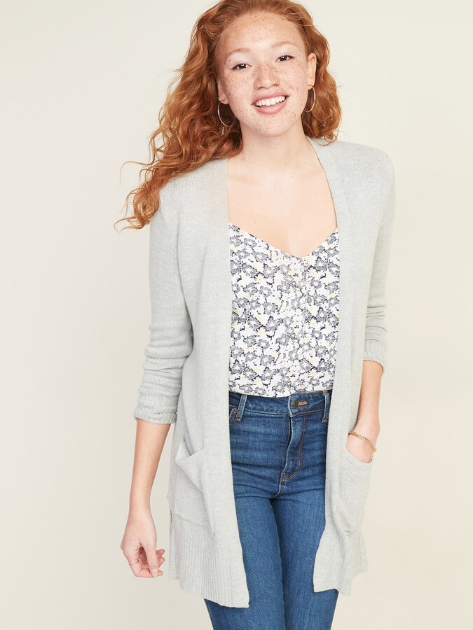 Old Navy Long-Line Open-Front Sweater for Women - ShopStyle
