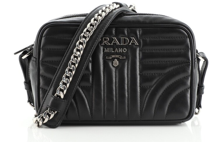 Prada Camera Bag Diagramme Quilted Leather Mini - ShopStyle