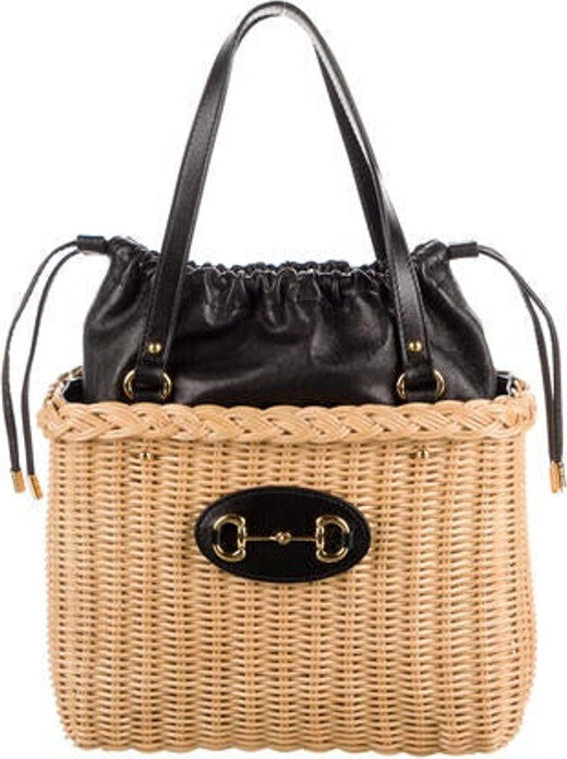 Gucci Horsebit Wicker Tote - ShopStyle