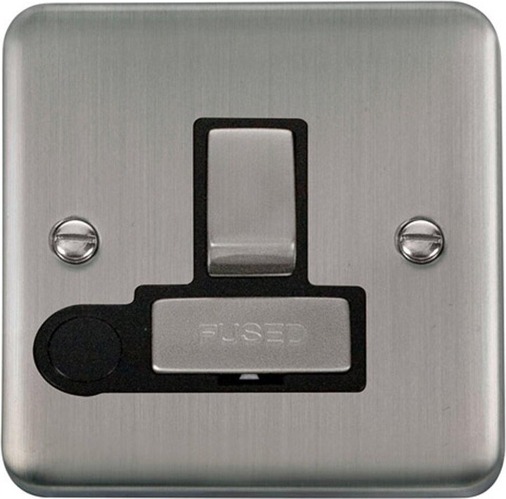 SE Home Curved Stainless Steel 13A Fused Ingot Connection Unit Switched ...