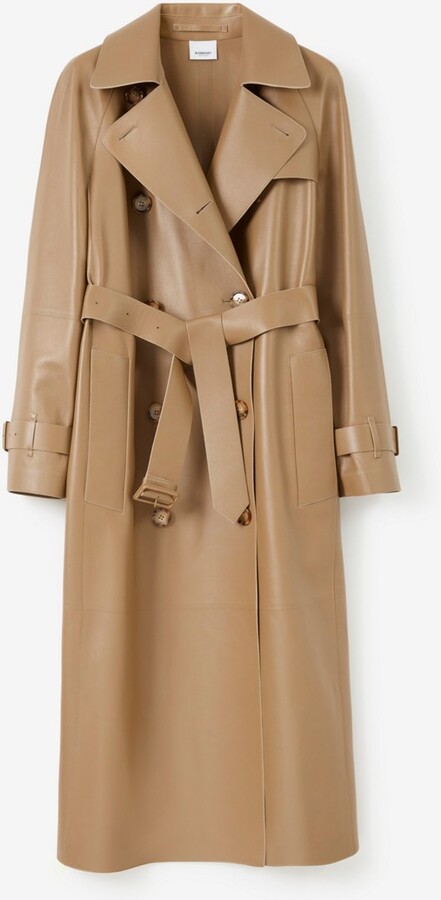 Burberry Leather Waterloo Trench Coat Size: 02 - ShopStyle