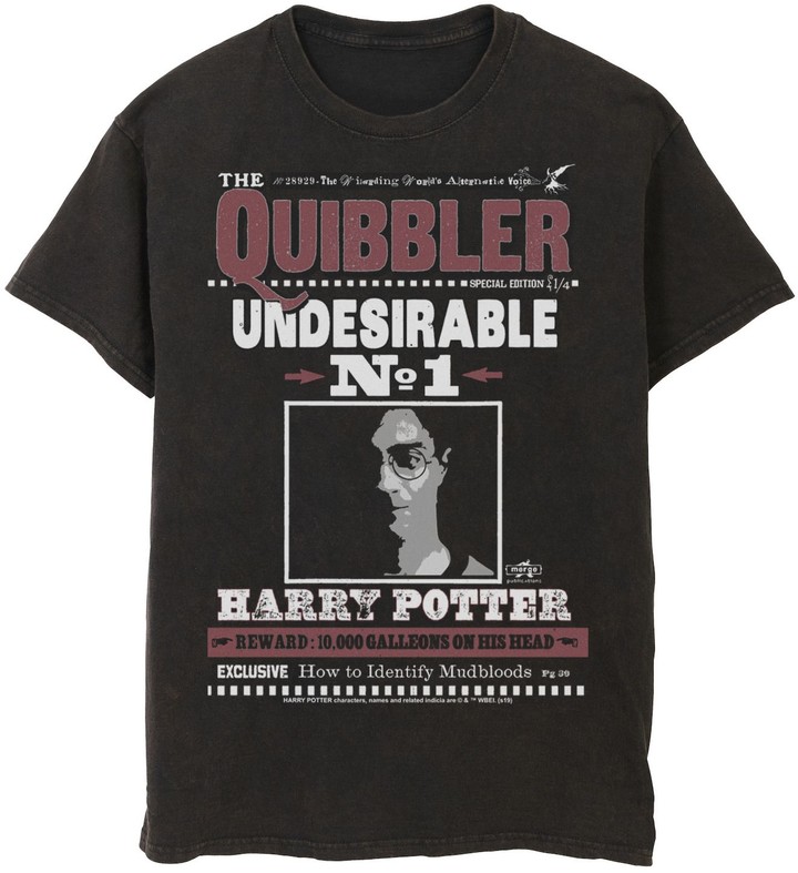 Harry Potter Men's The Quibbler Undesirable Number 1 Graphic Tee ...