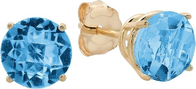 Max + Stone 10K 1.40 Ct. Tw. Londen Blue Topaz Studs - ShopStyle Earrings