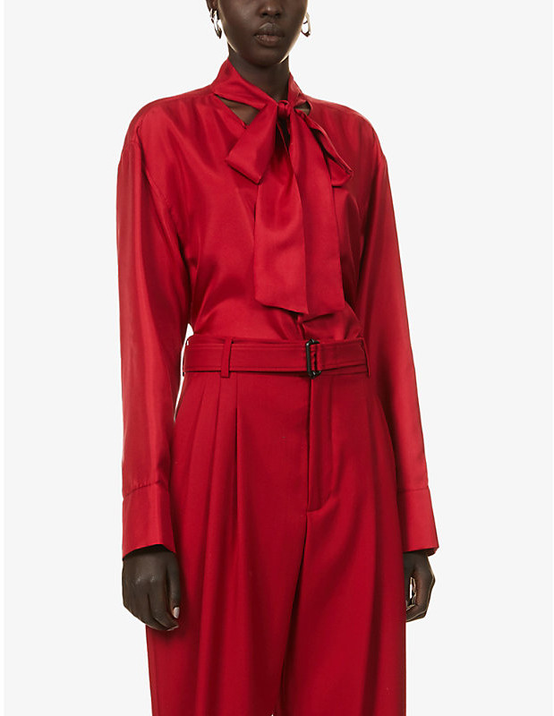 Daniel Pollitt Relaxed-fit silk shirt - ShopStyle Tops