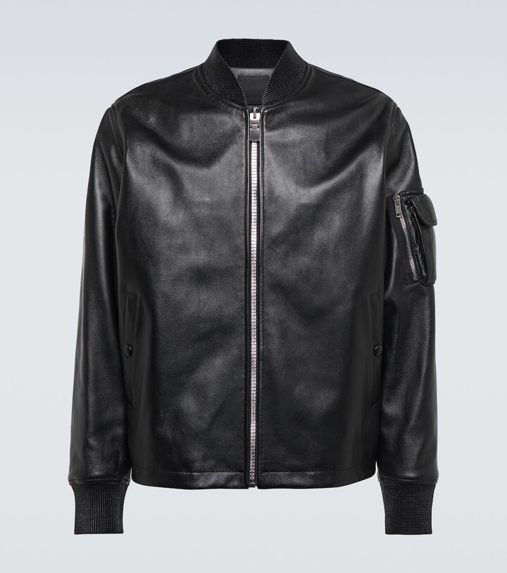 Givenchy Leather bomber jacket - ShopStyle