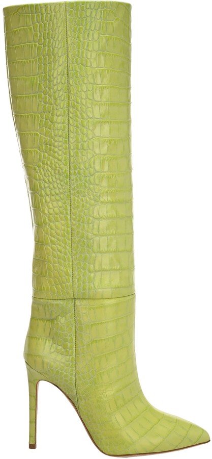 Paris Texas Croc-effect Leather Knee-high Boots - ShopStyle