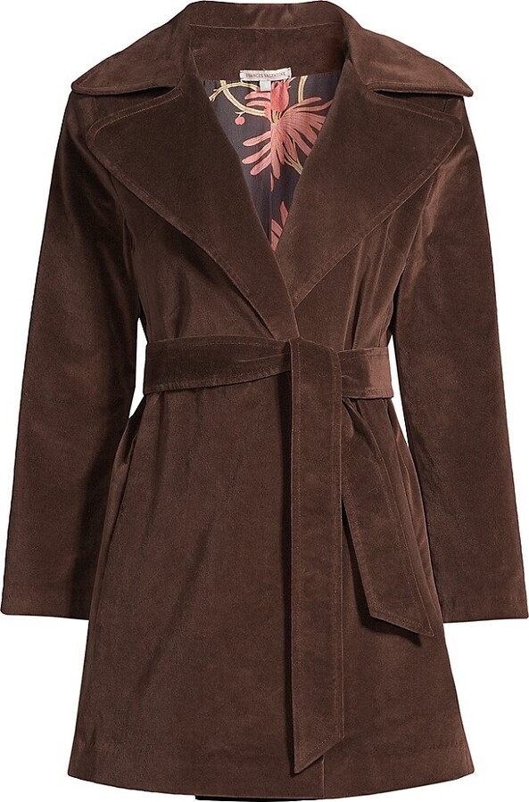 Frances Valentine Sergeant Belted Stretch Velvet Jacket - ShopStyle