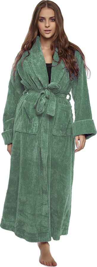 HOC House of Chenille HOC 100% Cotton Women's Classic Chenille Shawl Collar Robe - ShopStyle