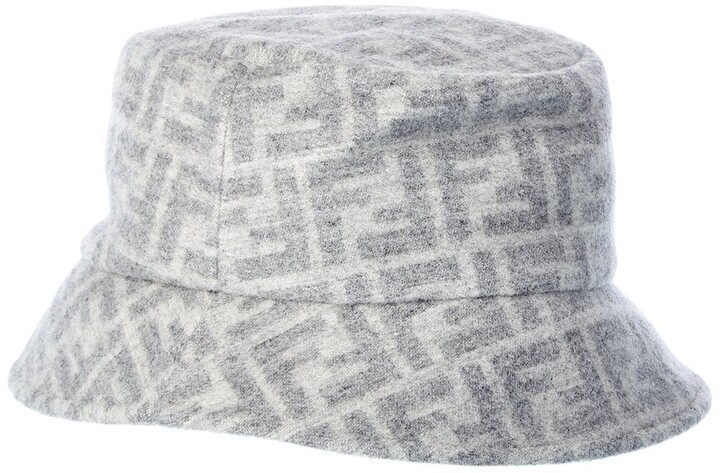 Fendi Ff Wool & Silk-Blend Bucket Hat - ShopStyle