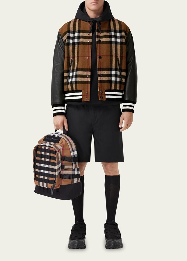 Burberry Men's Felton Check Varsity Jacket - ShopStyle