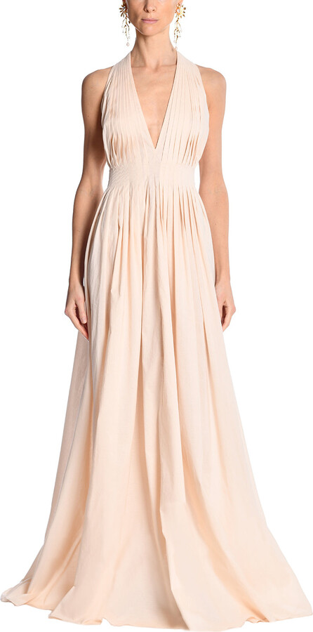 Adam Lippes Waterfall Maxi Dress In Cotton Voile - ShopStyle