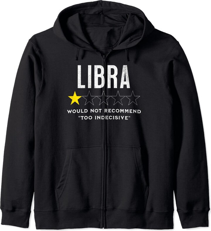 Zodiac sign star rating critic factory Funny star rating & Criticism of zodiac sign Libra Zip ...