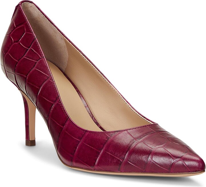 Lauren Ralph Lauren Women's Lanette Pumps Dark Raspberry 11 Medium ...
