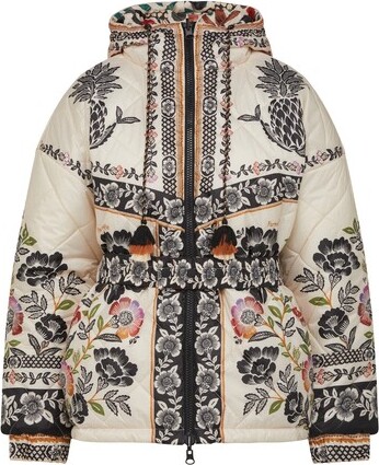 Farm Rio Romantic Garden puffer jacket - ShopStyle
