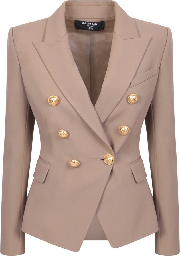 Balmain Double-Breasted Jacket With Button Detail By Sartorial Garment ...