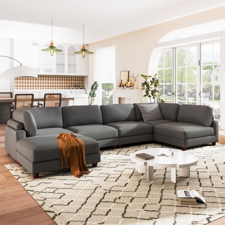 Eafurn Free Combination Convertible Modular Sectional Sofa with Movable ...