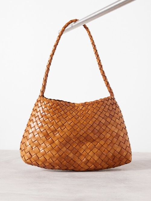 DRAGON DIFFUSION Santa Rosanna Small Woven-leather Shoulder Bag - ShopStyle