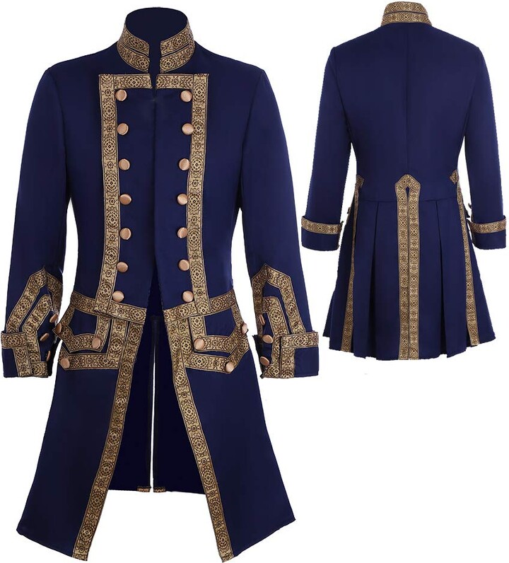 CosplayDiy Men's 18th Century Colonial Military Uniform Tailcoat ...