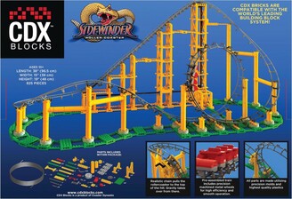 Cdx Blocks Brick Construction Sidewinder Roller Coaster Building Set ...