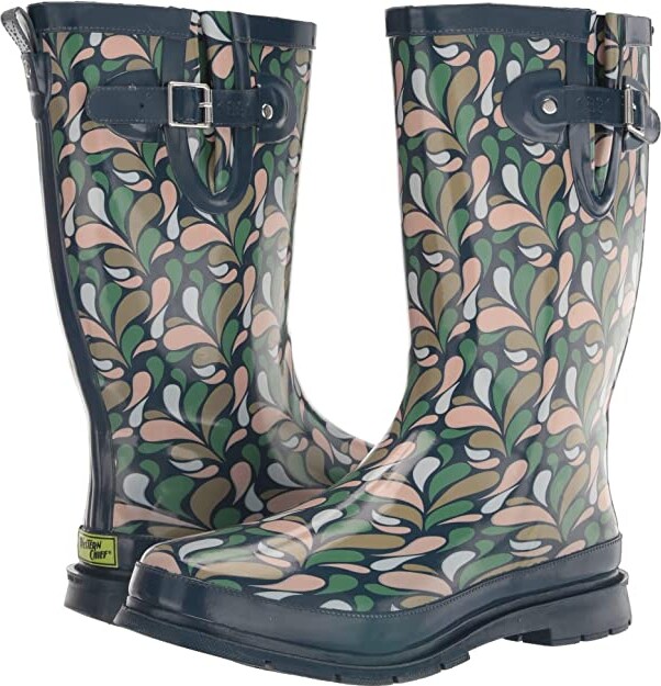 Western Chief Printed Tall Rain Boot (Raining Paisley) Women's Rain ...