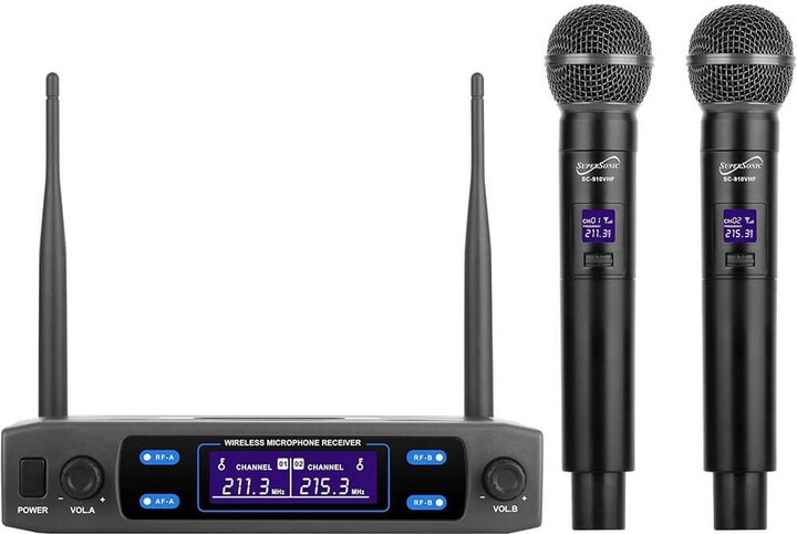 Supersonic Vhf Dual Microphone System with Dual Transmitters ...