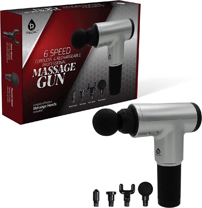 Pursonic 6 Speed Cordless & Rechargeable Professional Massage Gun ...