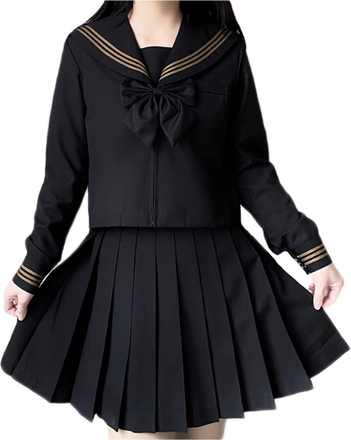 Himifashion Women's Japanese Sailor Suit Teen Girls School Uniform with ...