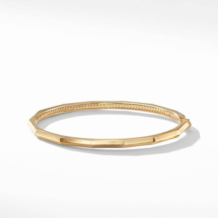 David Yurman Stax Faceted Bracelet in 18K Yellow Gold in All 18K Yellow Gold Women's Size Small ...