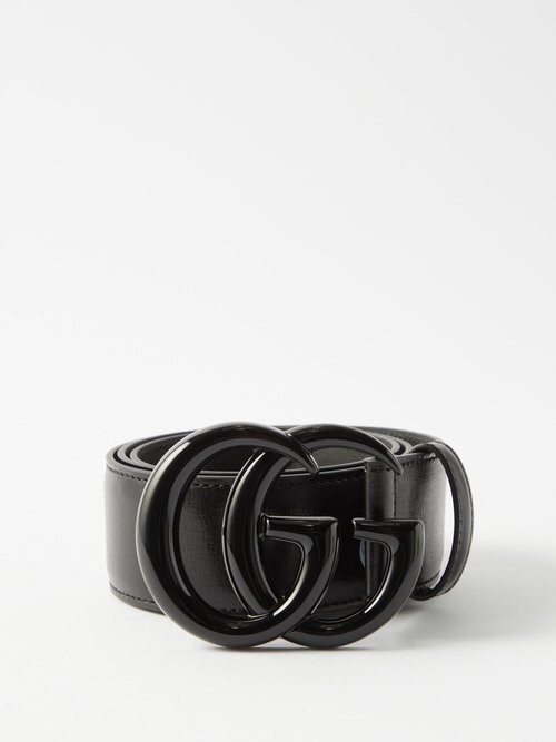 Gucci GG Marmont Leather Belt - Black - ShopStyle