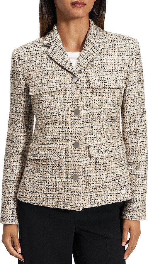 Theory Tweed Military Jacket - ShopStyle