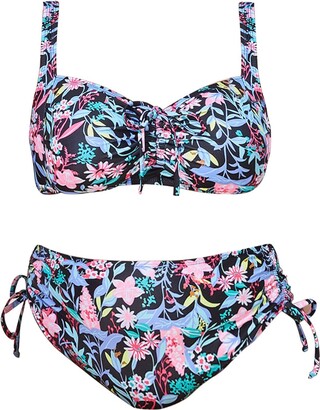 Yueyue Women's Plus Size Swimsuit Two Piece Print Sexy Bikini Swimming ...