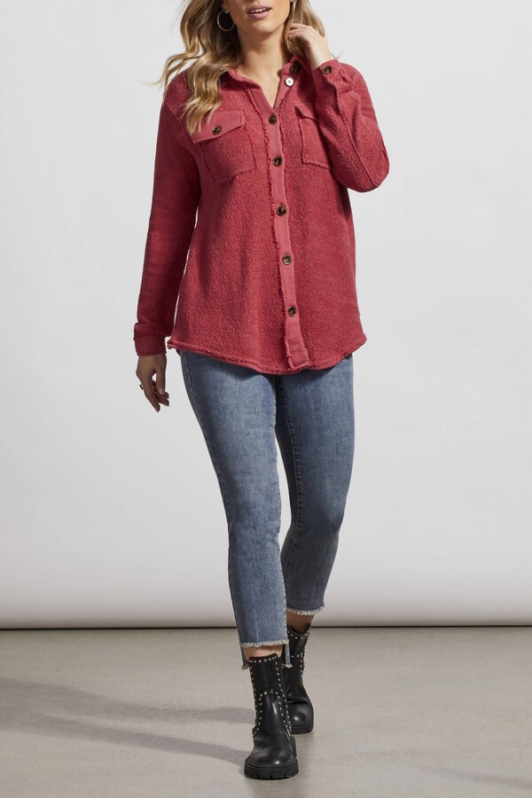 Tribal Rosewood Patch Pocket Shacket - ShopStyle Casual Jackets