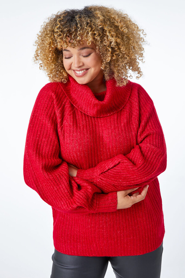 Roman Curve Roman Originals Curve Longline Turtle Neck Jumper - ShopStyle