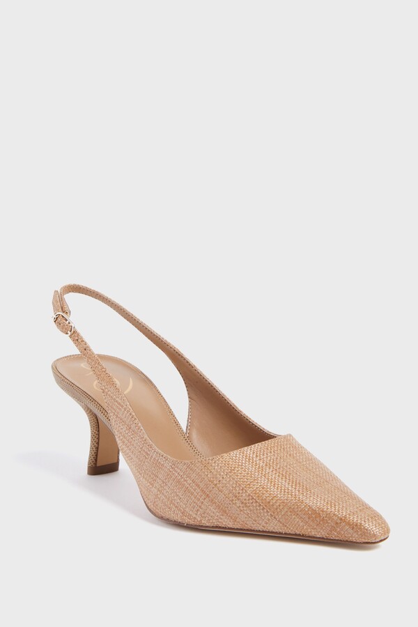 Sam Edelman Buff Tan Bianka Sling Back Heels - ShopStyle Pumps