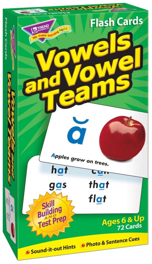 Trend Enterprises Vowels and Vowel Teams Skill Drill Flash Cards ...