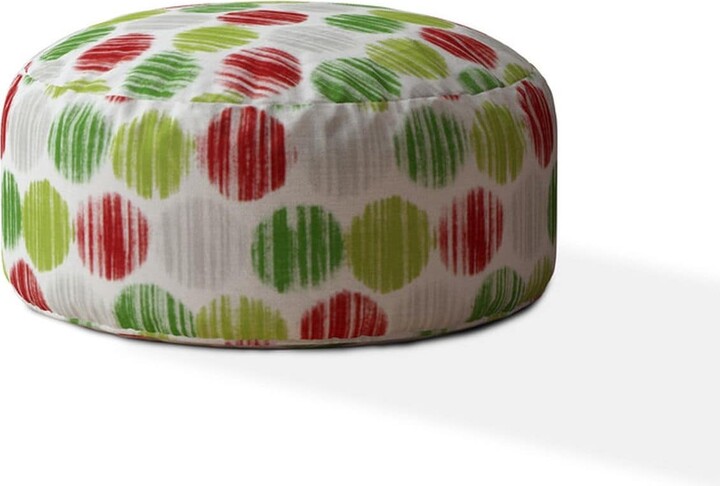 GREATPLANINC Cotton Footrest Ottoman Pouf Round Foot Rest Stool with ...