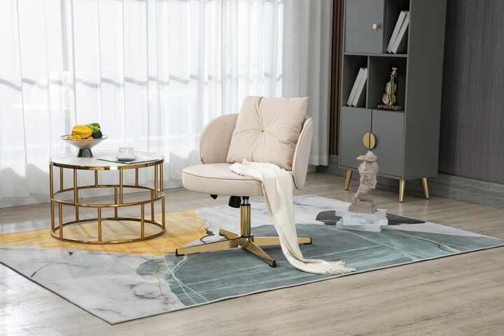 EDWINRAYLLC Versatile Swivel Accent Chair Office Desk Chair Vanity ...