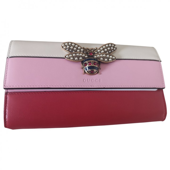 Gucci Queen Margaret Pink Leather Wallets - ShopStyle