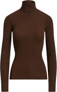 Ralph Lauren Womenswear tretch Ribbed Turtleneck - ShopStyle Tops