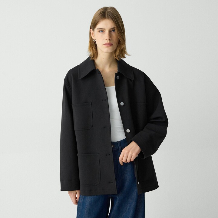 Theory Oversized Utility Jacket in Neoteric Twill - ShopStyle