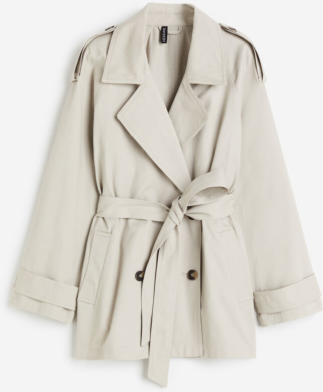 H&M Short Trench Coat - ShopStyle