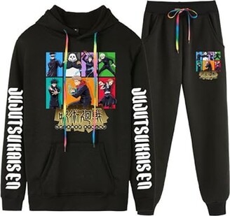 HongwenStore Anime Jujutsu Kaisen Gojo Satoru Hoodie and Jogger Pants ...