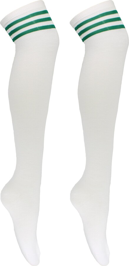 Cherry-on-Top Knee Thich High Sock Cheerleader Pub Golf Sport Stripe ...