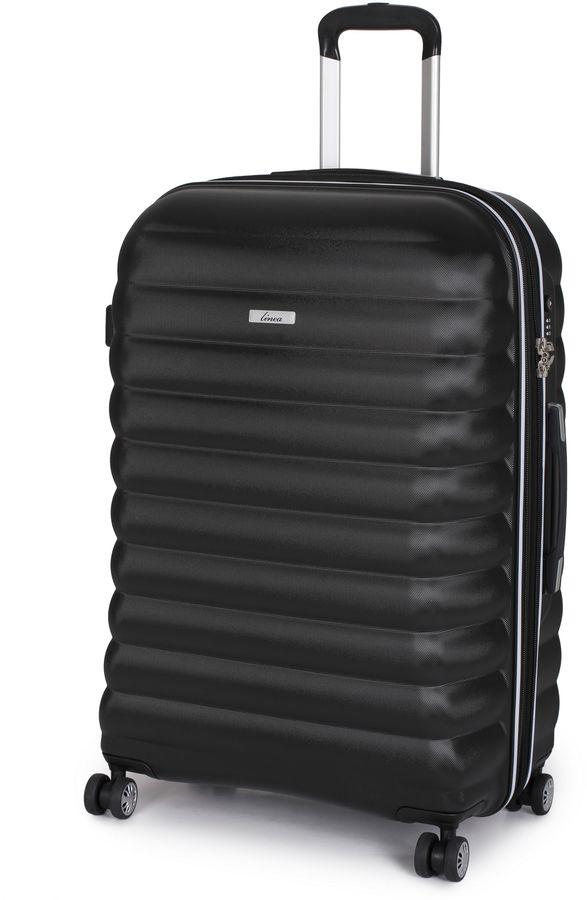 Linea Panel black 4 wheel hard large suitcase - ShopStyle Rolling Luggage