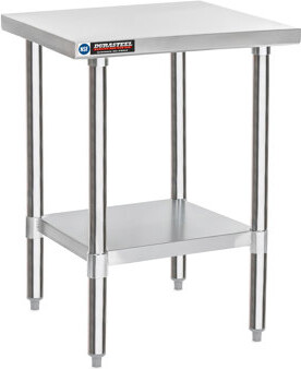 DuraSteel 24 x 18 Inch Commercial Stainless Steel Workbench Table with ...