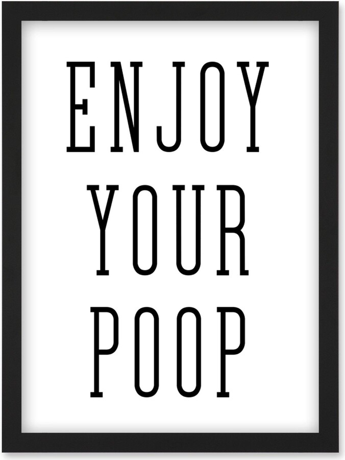 Artery8 Enjoy Your Poop Funny Toilet Bathroom Sign Bathroom Decor Wall ...
