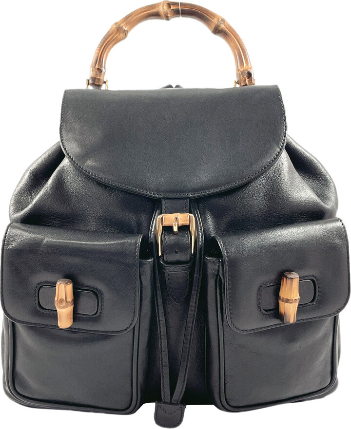 Gucci Bamboo leather backpack - ShopStyle